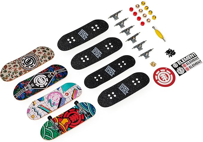 TECH DECK Ultra DLX – Set de 4 Patinetas Fingerboard Element - El Joker Store